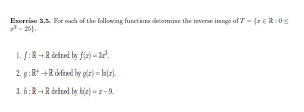 Solved Exercise 3.5. For each of the following functions | Chegg.com