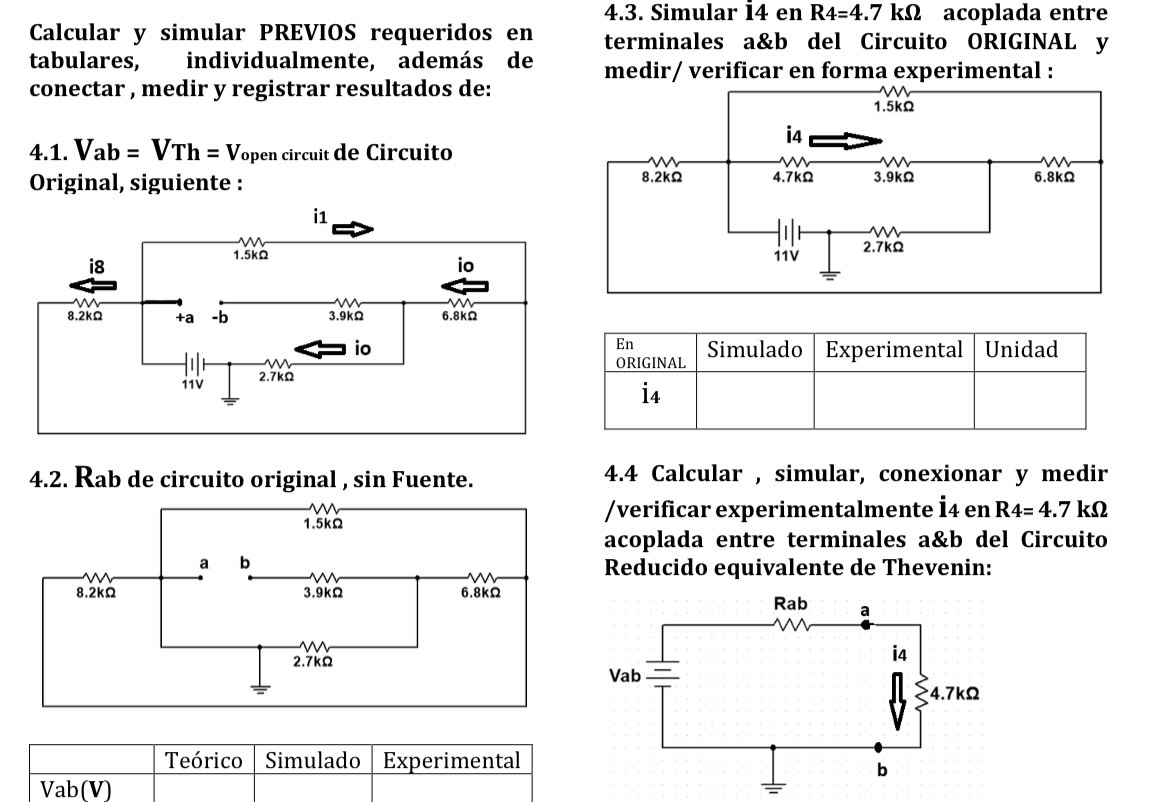 4.1. ﻿Vab=VTh= ﻿Vopen circuit de Circuito Original, | Chegg.com