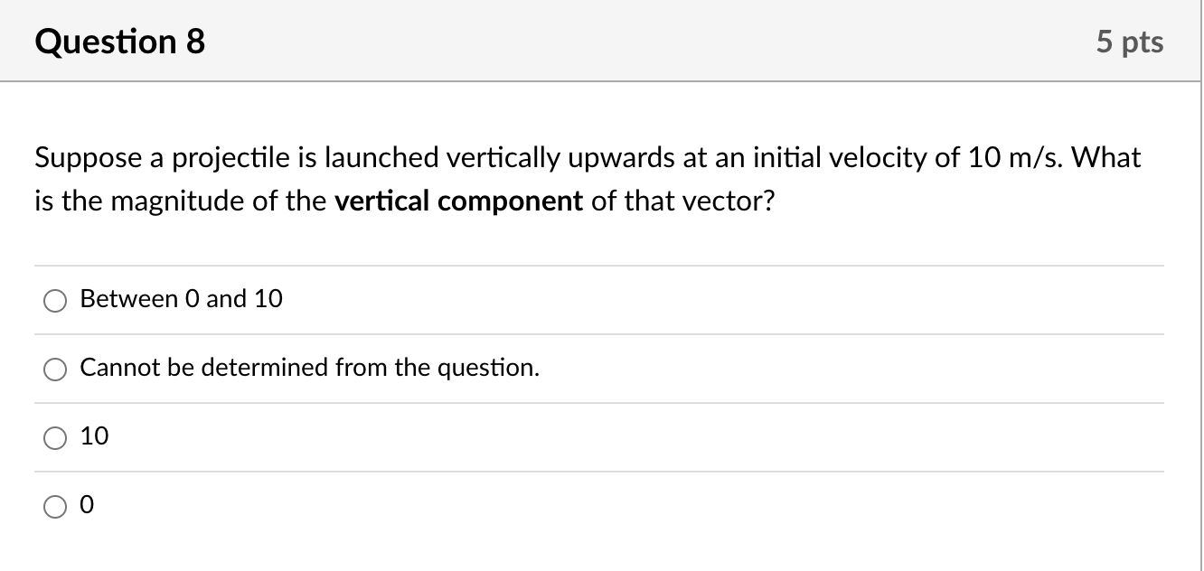 Solved Suppose a projectile is launched vertically upwards | Chegg.com