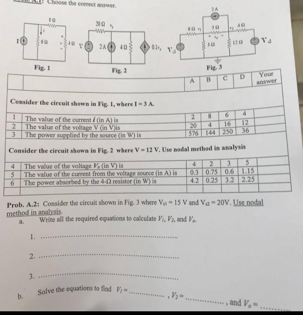 Solved Choose the correct answer. 2A $0 2002 -W 50 412 60 w | Chegg.com