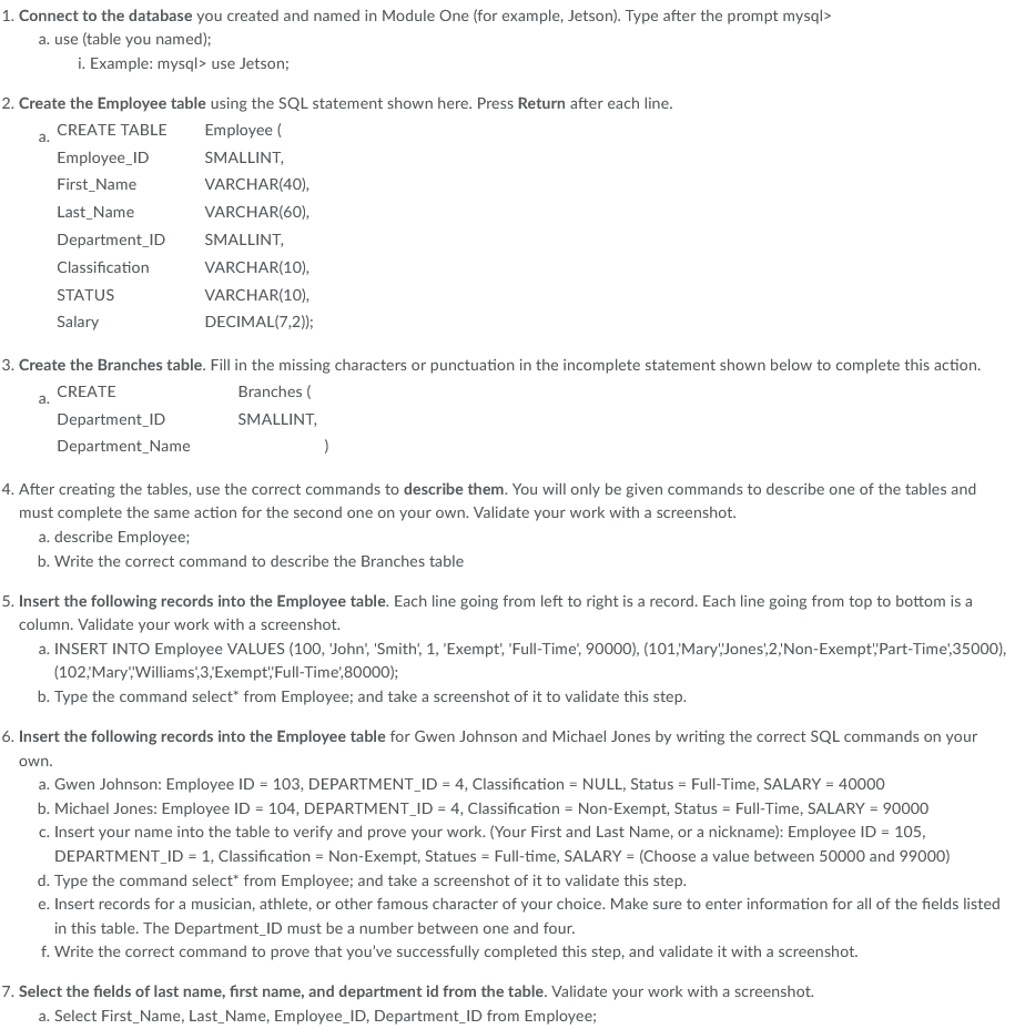 Solved IN THE PREVIOUS CHAPTER WE MADE A DATABASE USING OUR | Chegg.com
