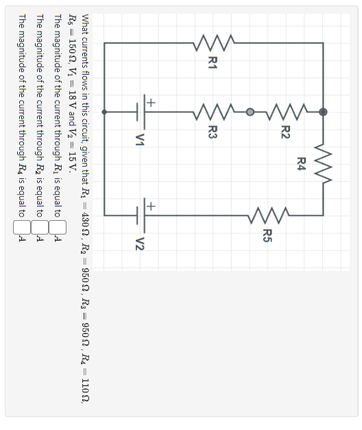 Solved What currents flows in this circuit, given that | Chegg.com
