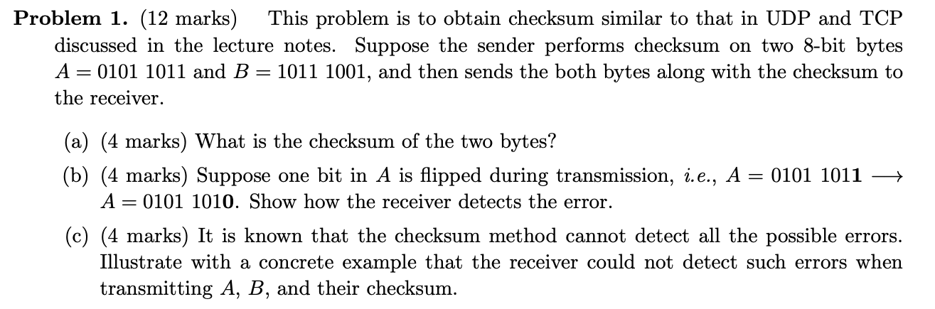 Solved Problem 1. (12 marks) This problem is to obtain | Chegg.com