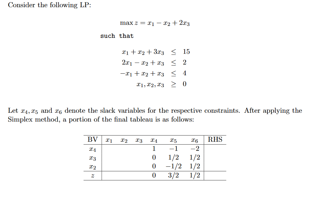 Solved Use the algebra of the Simplex method in order to | Chegg.com