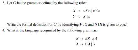 Solved 3. Let G be the grammar defined by the following | Chegg.com