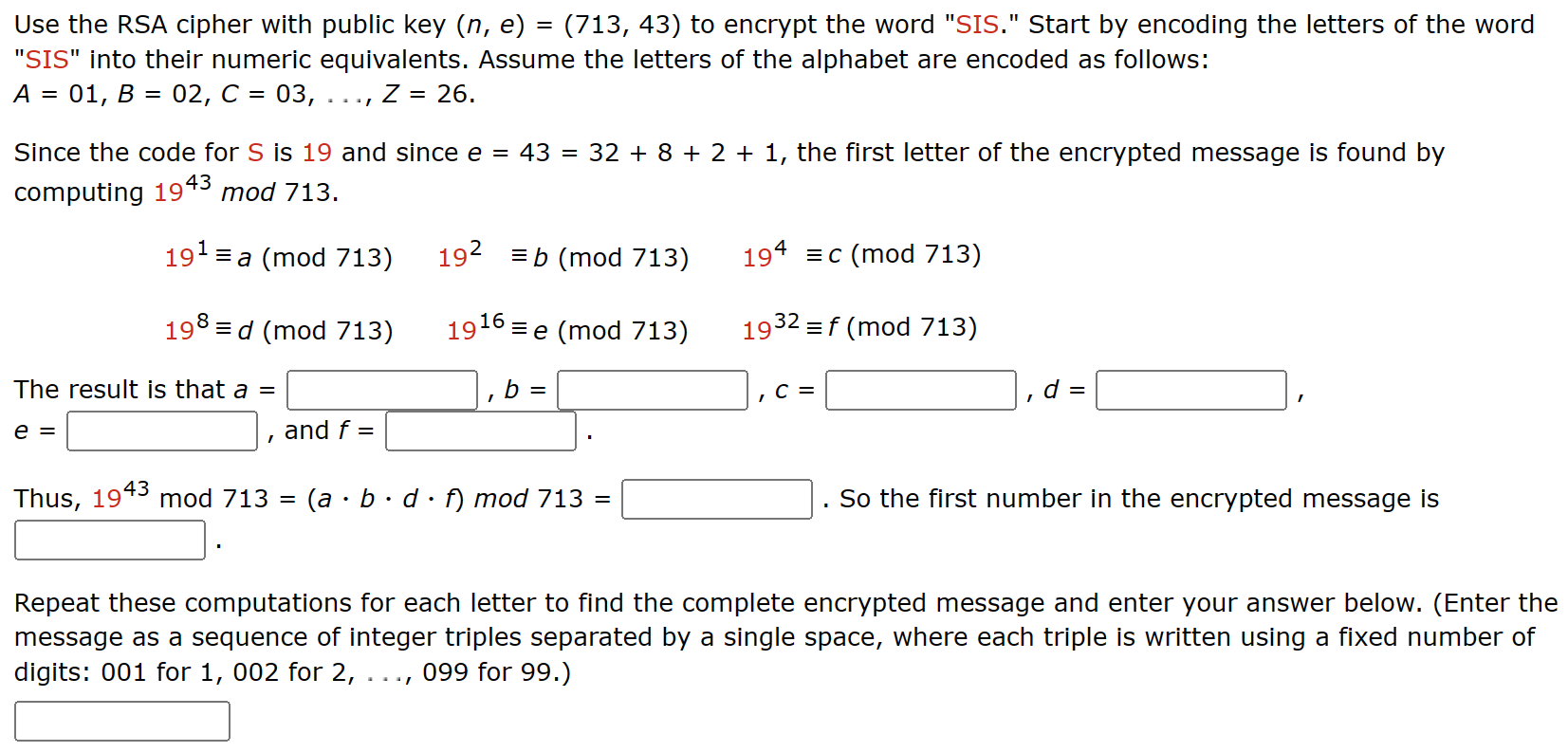 Solved Use The Rsa Cipher With Public Key Ne71343 To 
