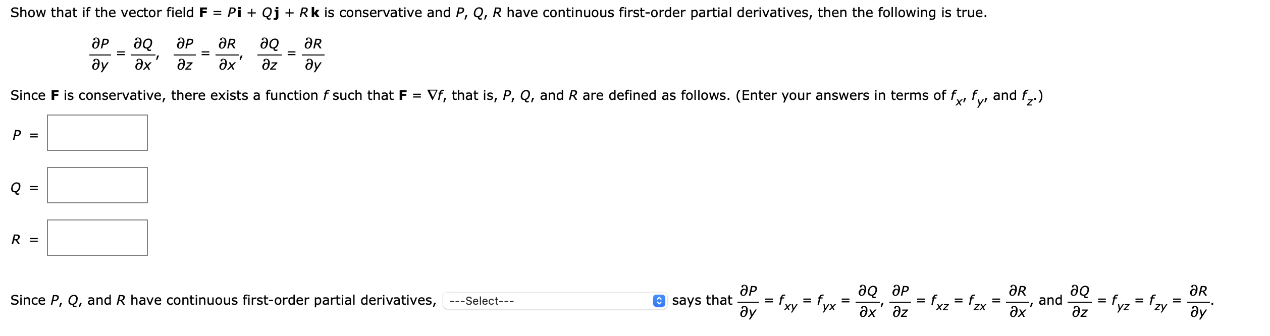 Solved Show that if the vector field F=Pi+Qj+Rk is | Chegg.com