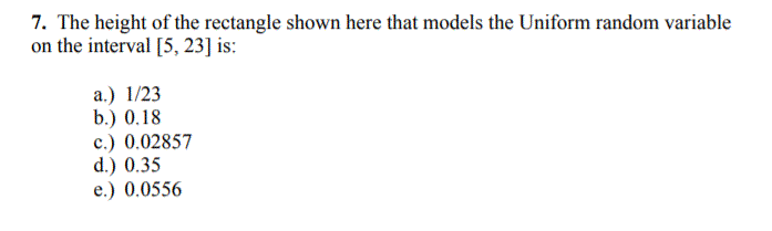 Solved Information for Questions 7 and 8: Model this uniform | Chegg.com