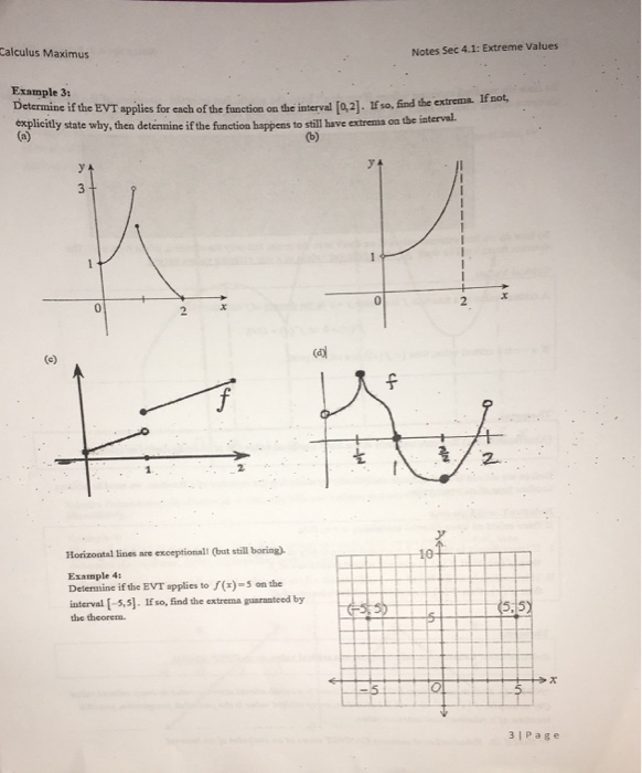 Solved Determine if the EVT applies for each of the function | Chegg.com