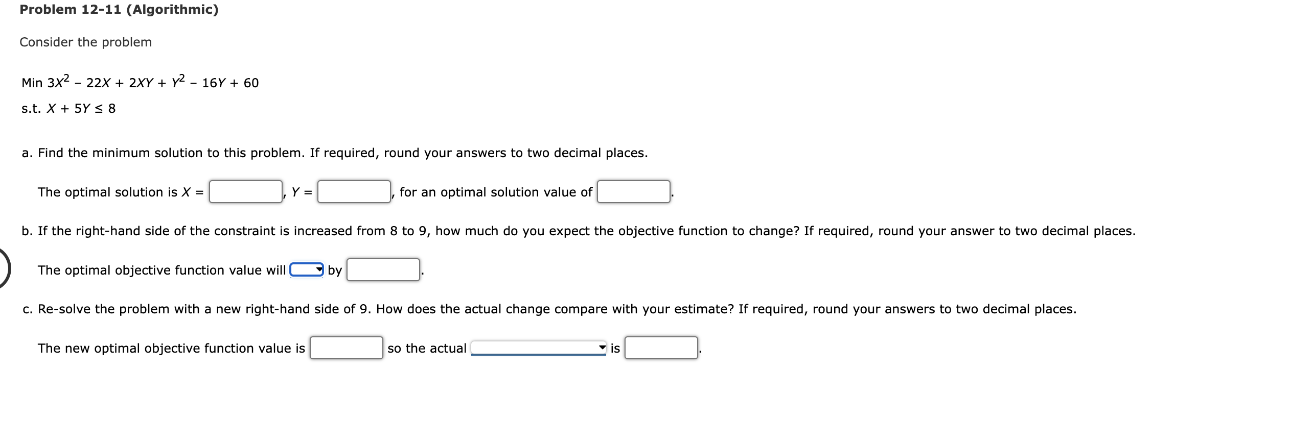 Solved Problem 12-11 (Algorithmic) Consider the problem | Chegg.com