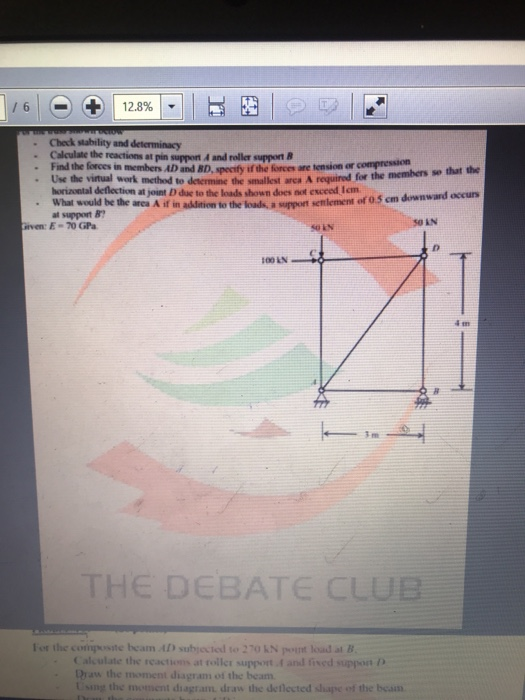 Solved Check stability and determinacy Calculate the | Chegg.com