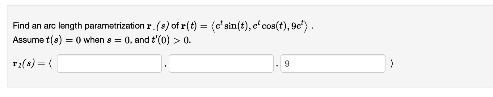 Solved Find an arc length parametrization r.(s) of | Chegg.com