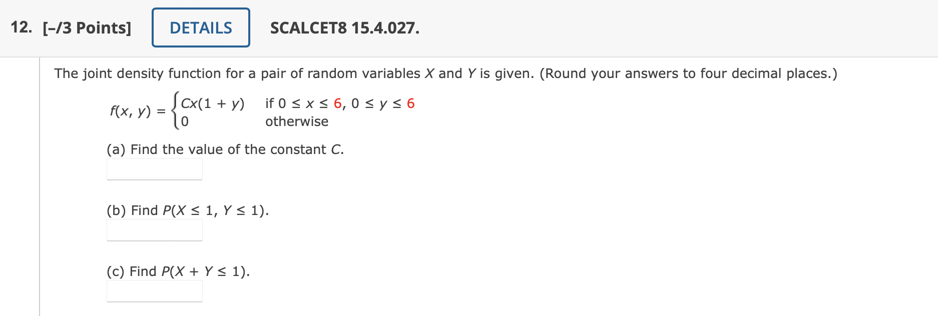 Solved he joint density function for a pair of random | Chegg.com