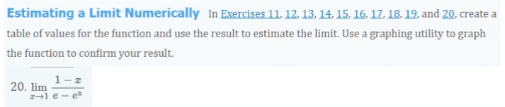 Solved Estimating a Limit Numerically In Exercises 11, 12, | Chegg.com