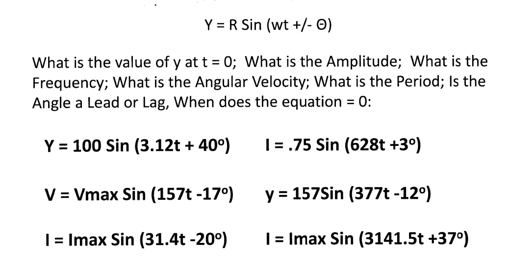 Solved Assume y- (max Value y sin wt) Average and RMS Values | Chegg.com