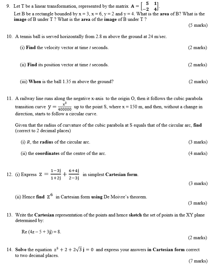 Solved 5 1] 9 Let T Be A Linear Transformation Represented