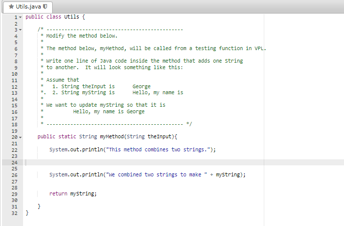 Solved 4 *Utils.java 1. public class Utils { 2 3- /* * | Chegg.com