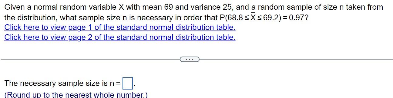 Solved Given a normal random variable X with mean 69 and | Chegg.com
