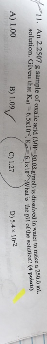 Solved The answer is 1.27, but I would like to know how to | Chegg.com