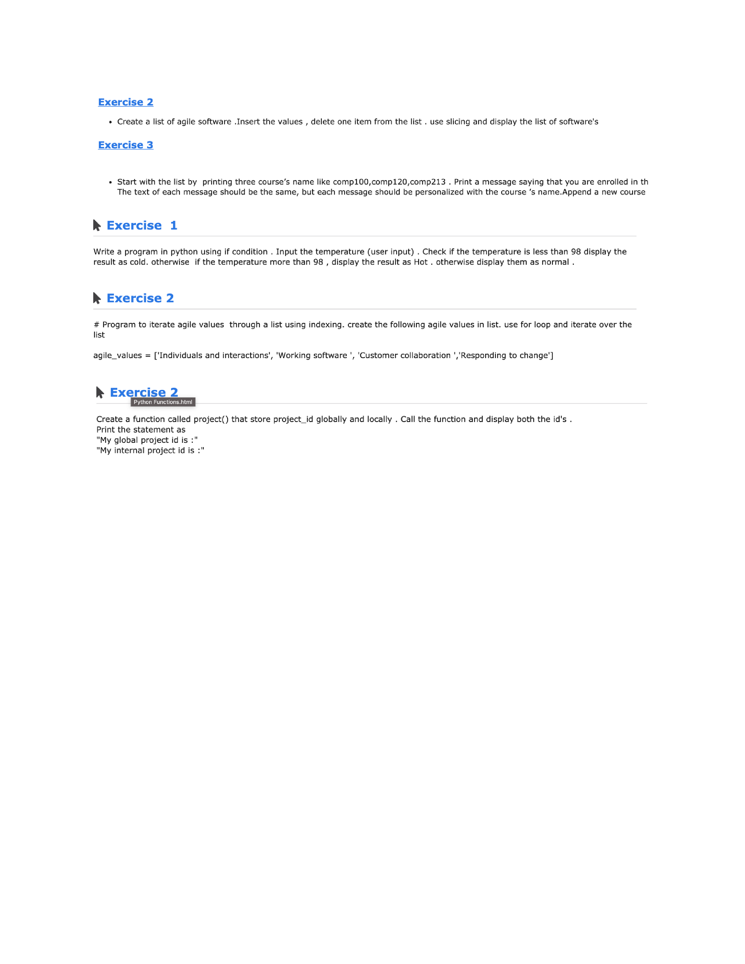 Solved Exercise 2 - Create a list of agile software. Insert | Chegg.com Solved Exercise 2 - Create a list of agile software. Insert | Chegg.com
