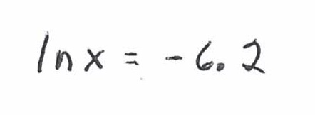 Solved lnx=-6.2 | Chegg.com