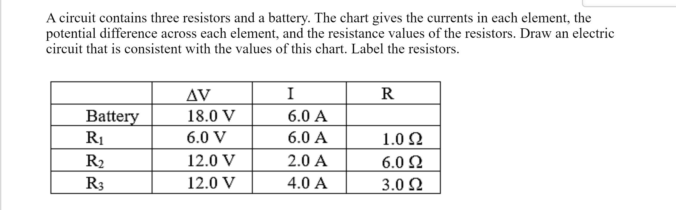 Solved A circuit contains three resistors and a battery. The | Chegg.com