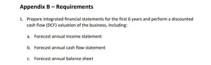 Appendix B - Requirements 1. Prepare integrated | Chegg.com
