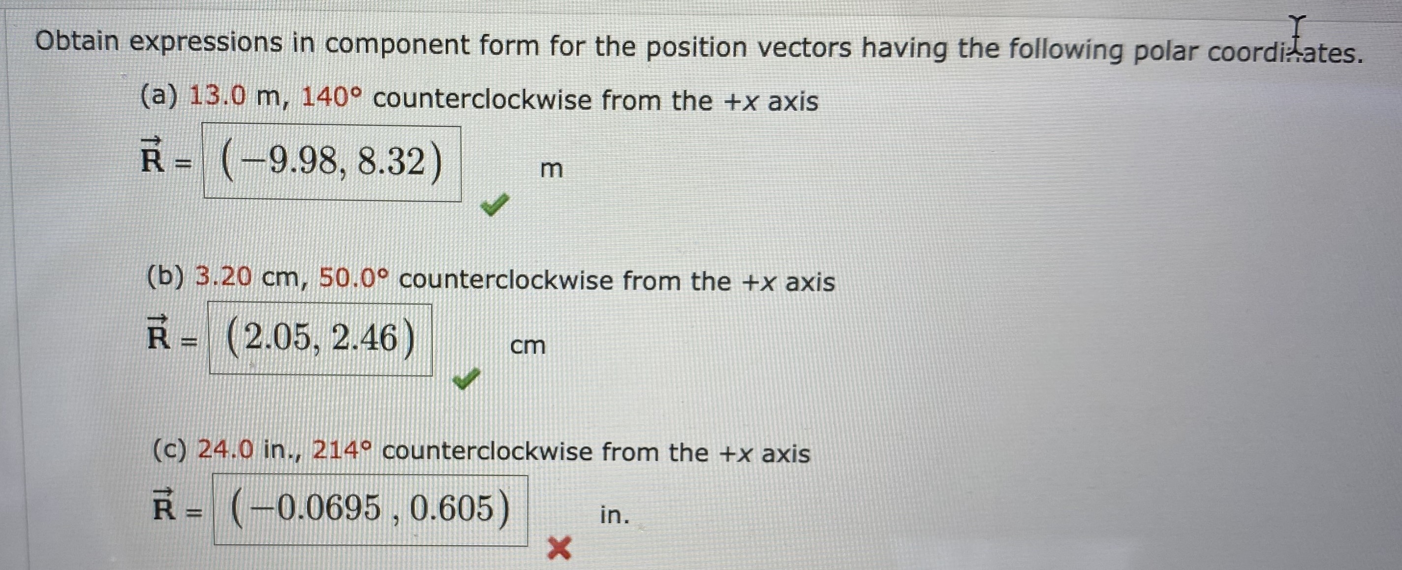 Solved Obtain expressions in component form for the position | Chegg.com
