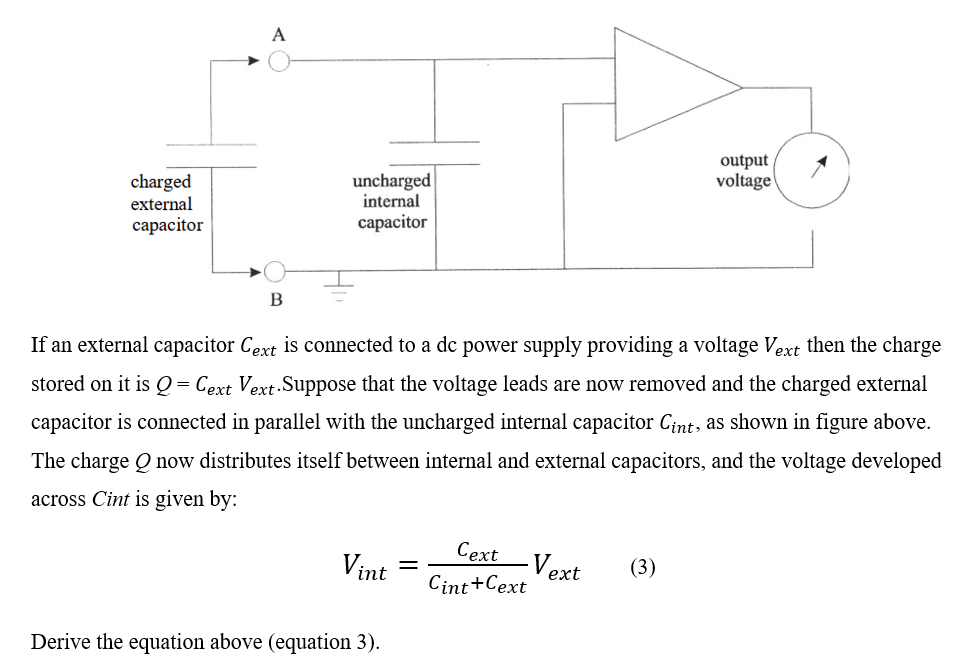 Solved А output voltage charged external capacitor uncharged | Chegg.com