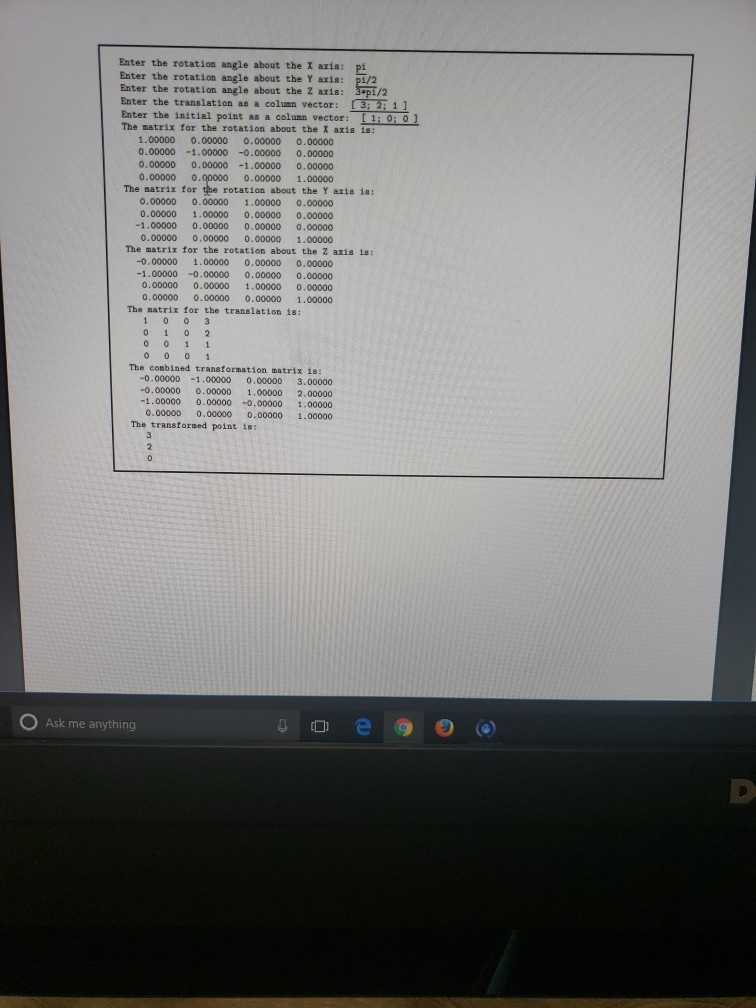 Solved use octave to code and disp to print entire vectors | Chegg.com