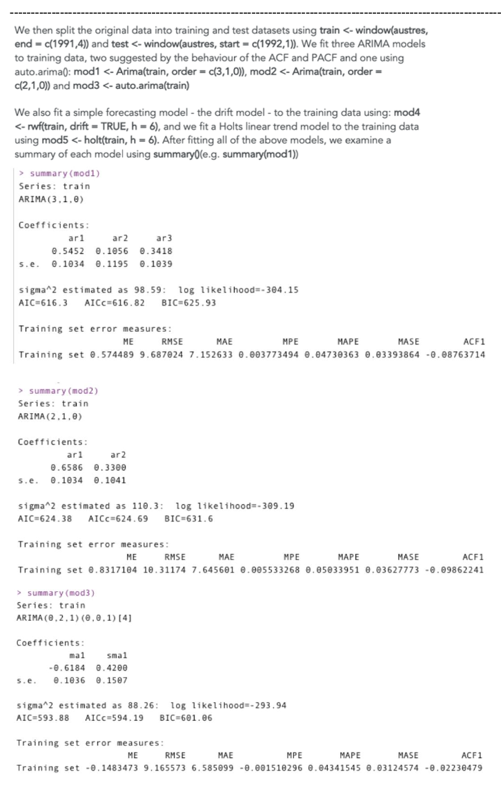 We use summary to compute a 6-number summary of the | Chegg.com