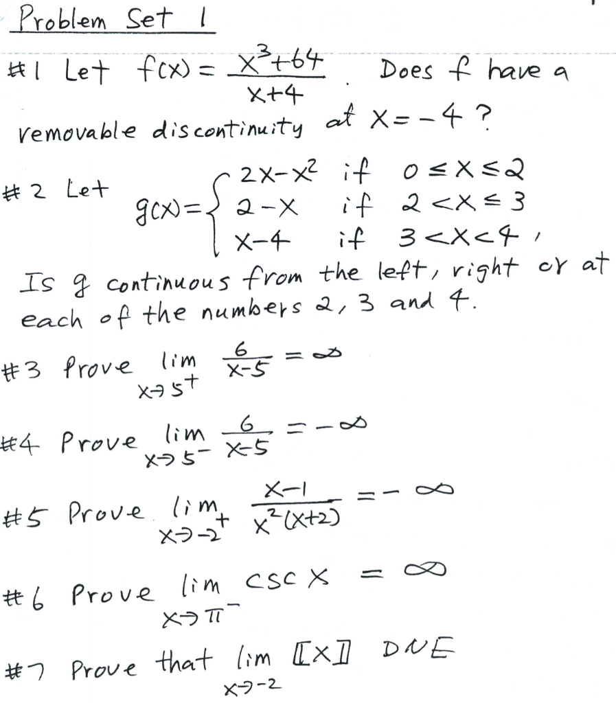 Solved - Problem set I #1 Let fcx) = x2+64 Does f have a | Chegg.com