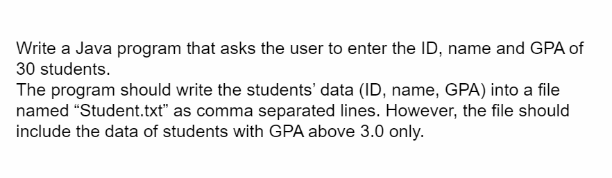 Solved Write a Java program that asks the user to enter the | Chegg.com