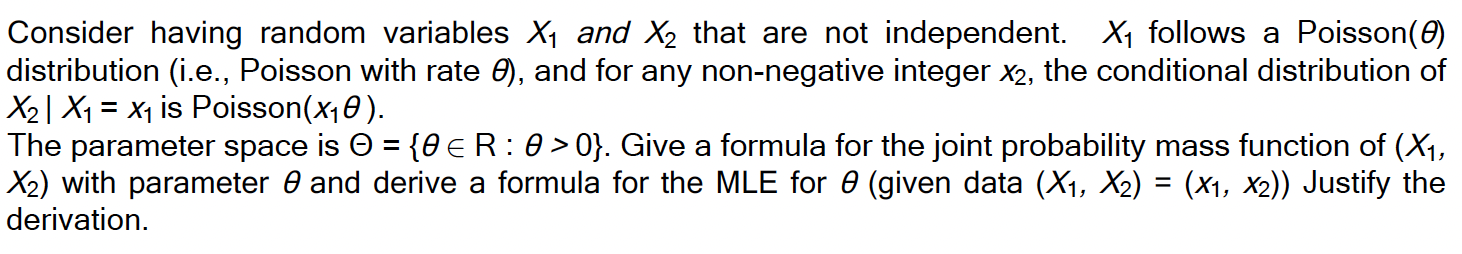 Solved Consider having random variables X1 and X2 that are | Chegg.com