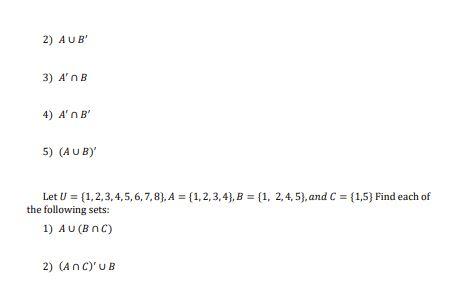 Solved 8) List all subsets for the set {1,5}. Which one of | Chegg.com