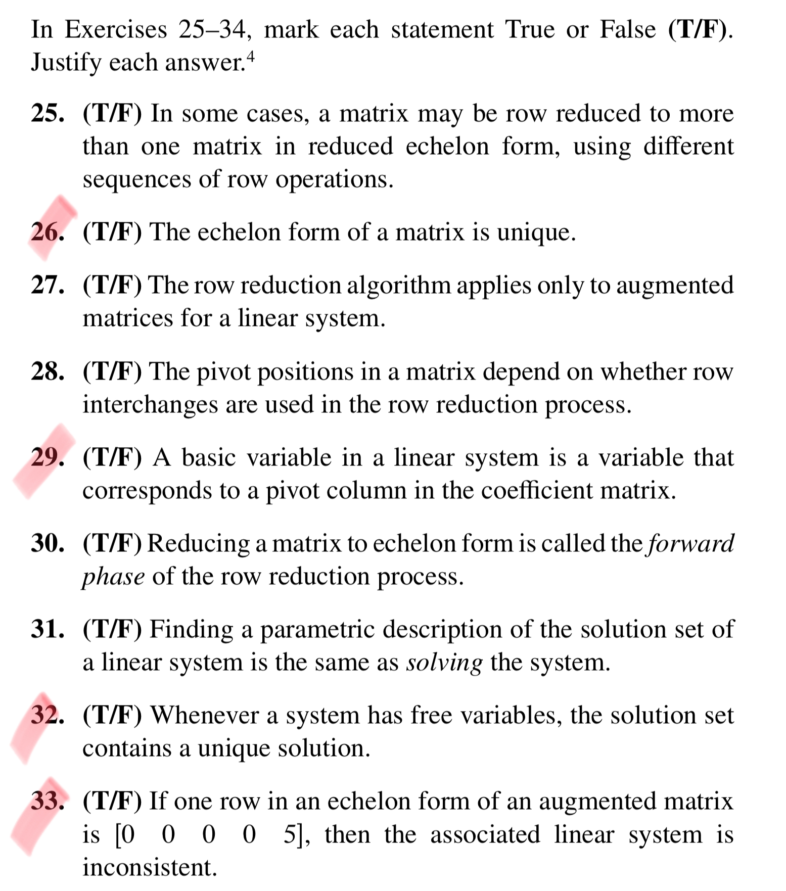 Solved In Exercises 25-34, ﻿mark each statement True or | Chegg.com