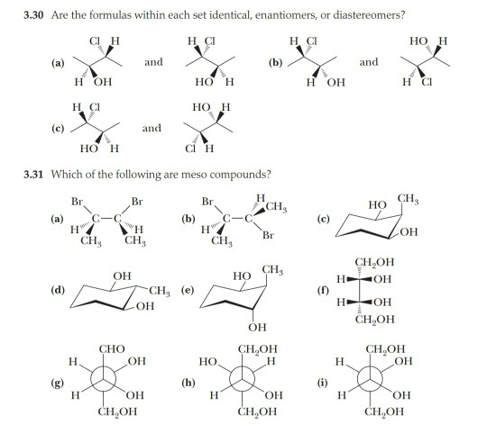 Solved 3.30 Are the formulas within each set identical, | Chegg.com