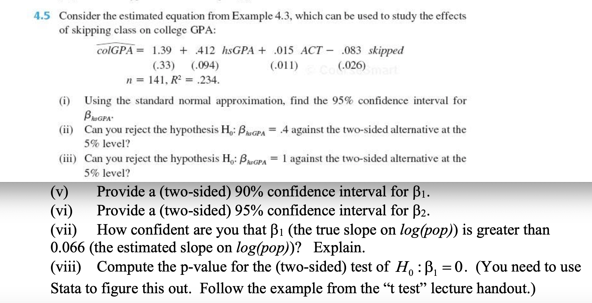 Solved i USM 4 5 Consider The Estimated Equation From Chegg solved-i-usm-4-5-consider-the-estimated-equation-from-chegg
