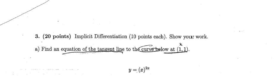 Solved 3. (20 points) Implicit Differentiation (10 points | Chegg.com Solved 3. (20 points) Implicit Differentiation (10 points | Chegg.com