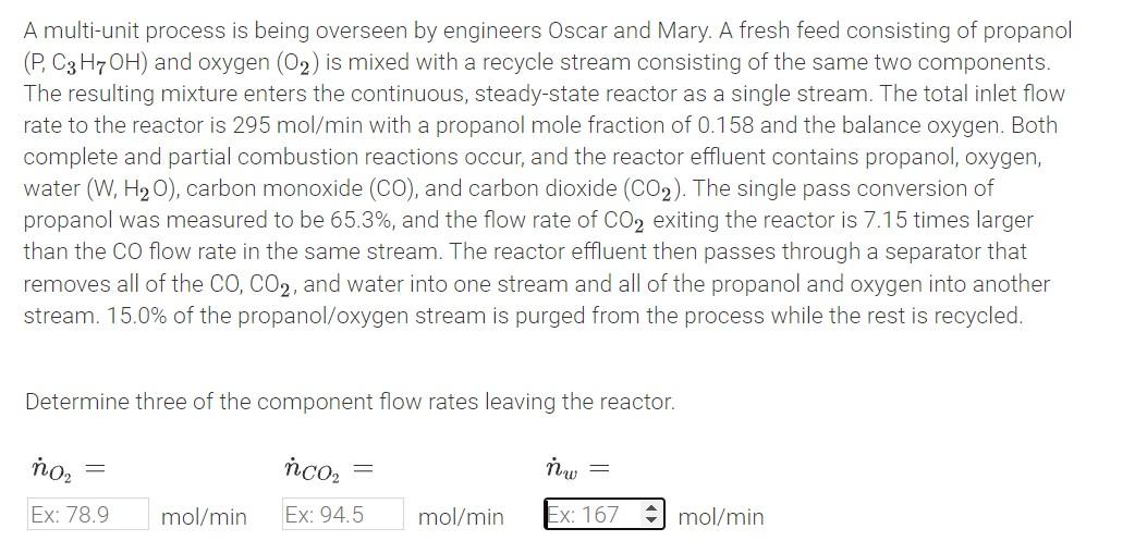 Solved A multi-unit process is being overseen by engineers | Chegg.com