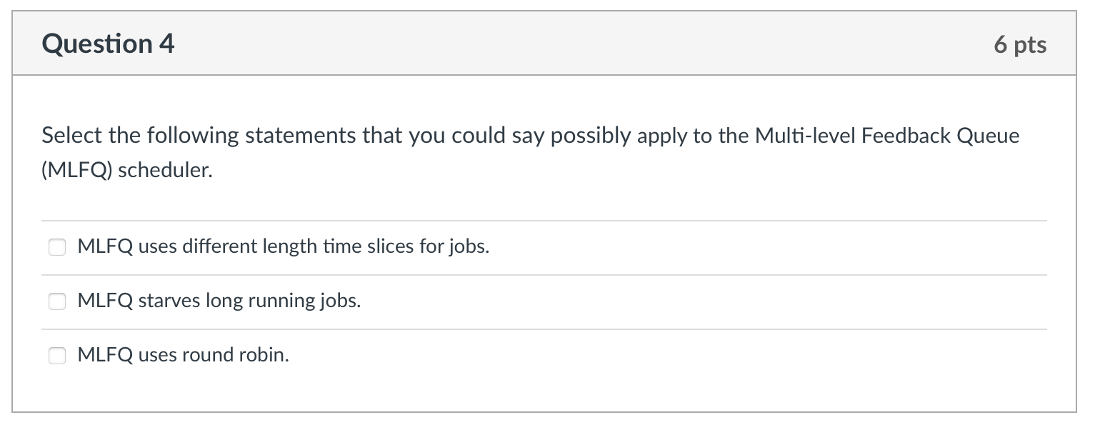 Solved Select the following statements that you could say | Chegg.com