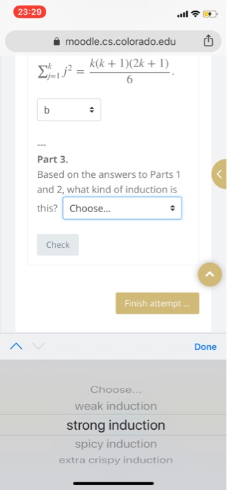 Solved 23:29 a moodle.cs.colorado.edu Part 1 Suppose we are | Chegg.com