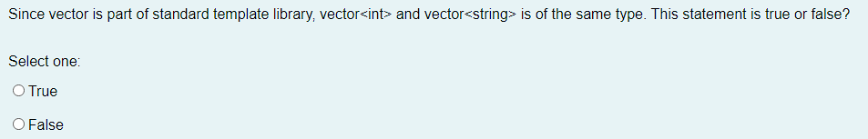 Solved Since vector is part of standard template library, | Chegg.com