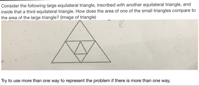 Solved Consider the following large equilateral triangle, | Chegg.com
