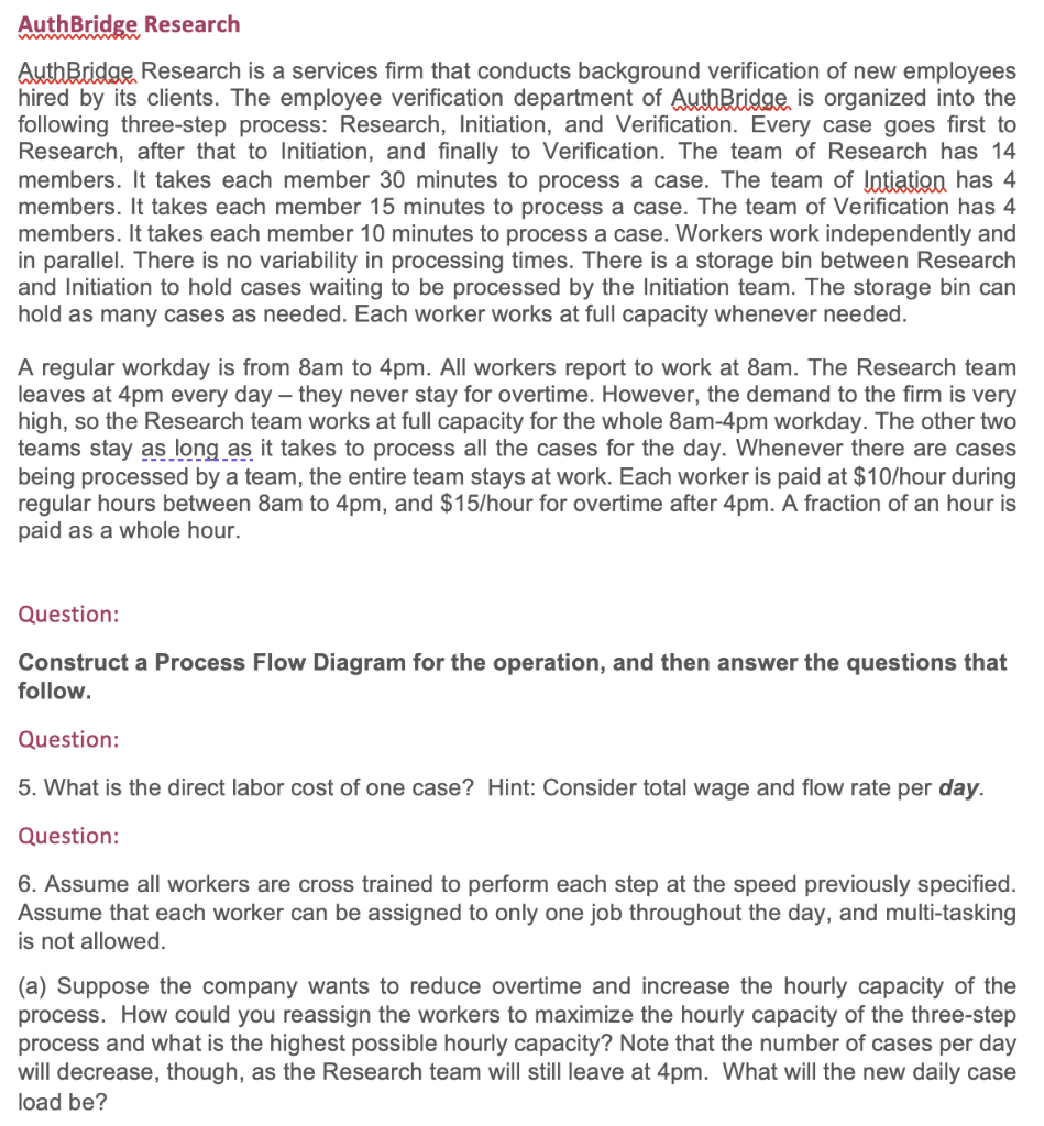 Solved AuthBridge Research AuthBridge Research is a services | Chegg.com