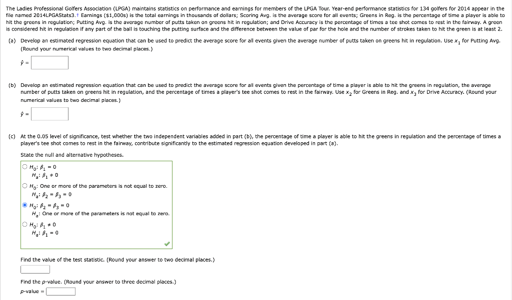 Solved (Round your numerical values to two decimal places.) | Chegg.com