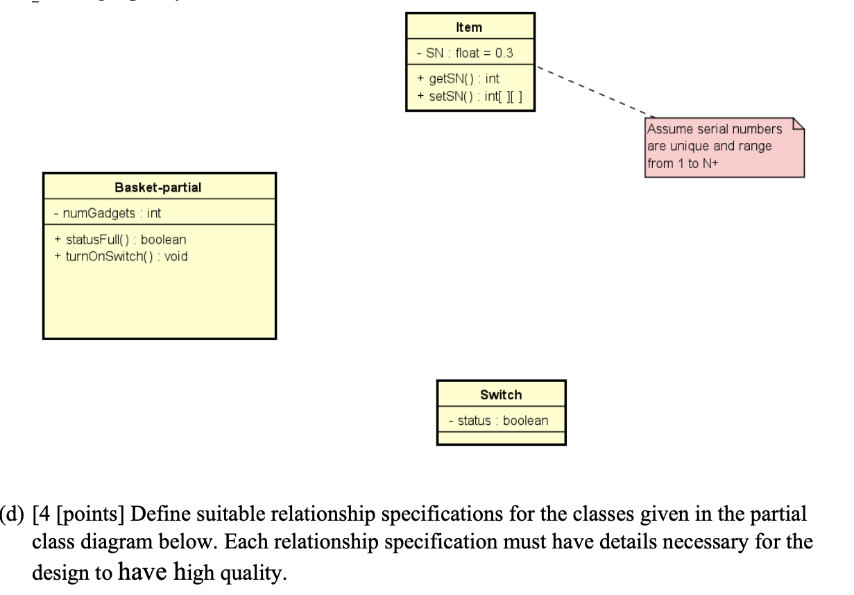 Solved d) [4 [points] Define suitable relationship | Chegg.com