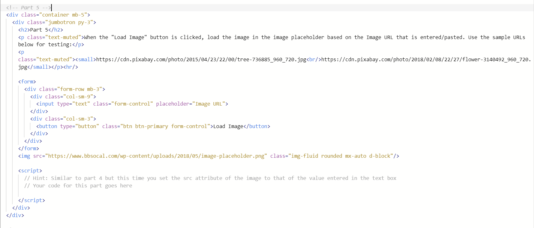 Solved You will create the events using event listeners and | Chegg.com