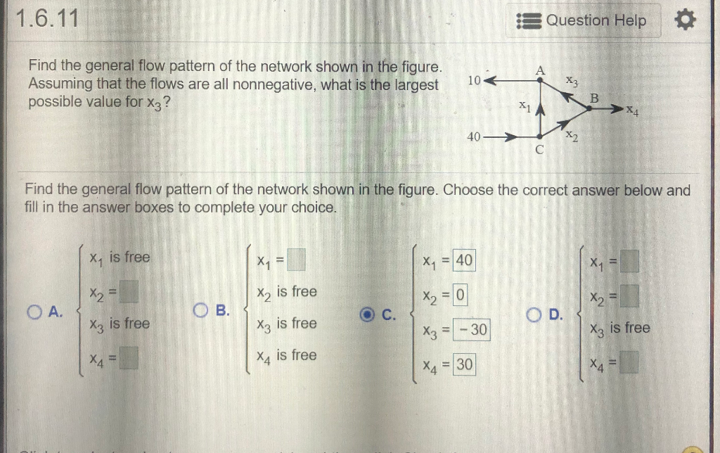 Solved 1.6.11 Question Help A Find the general flow pattern | Chegg.com