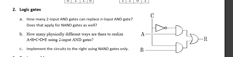 Solved 2 Logic Gates How Many 2 Input And Gates Can Replace